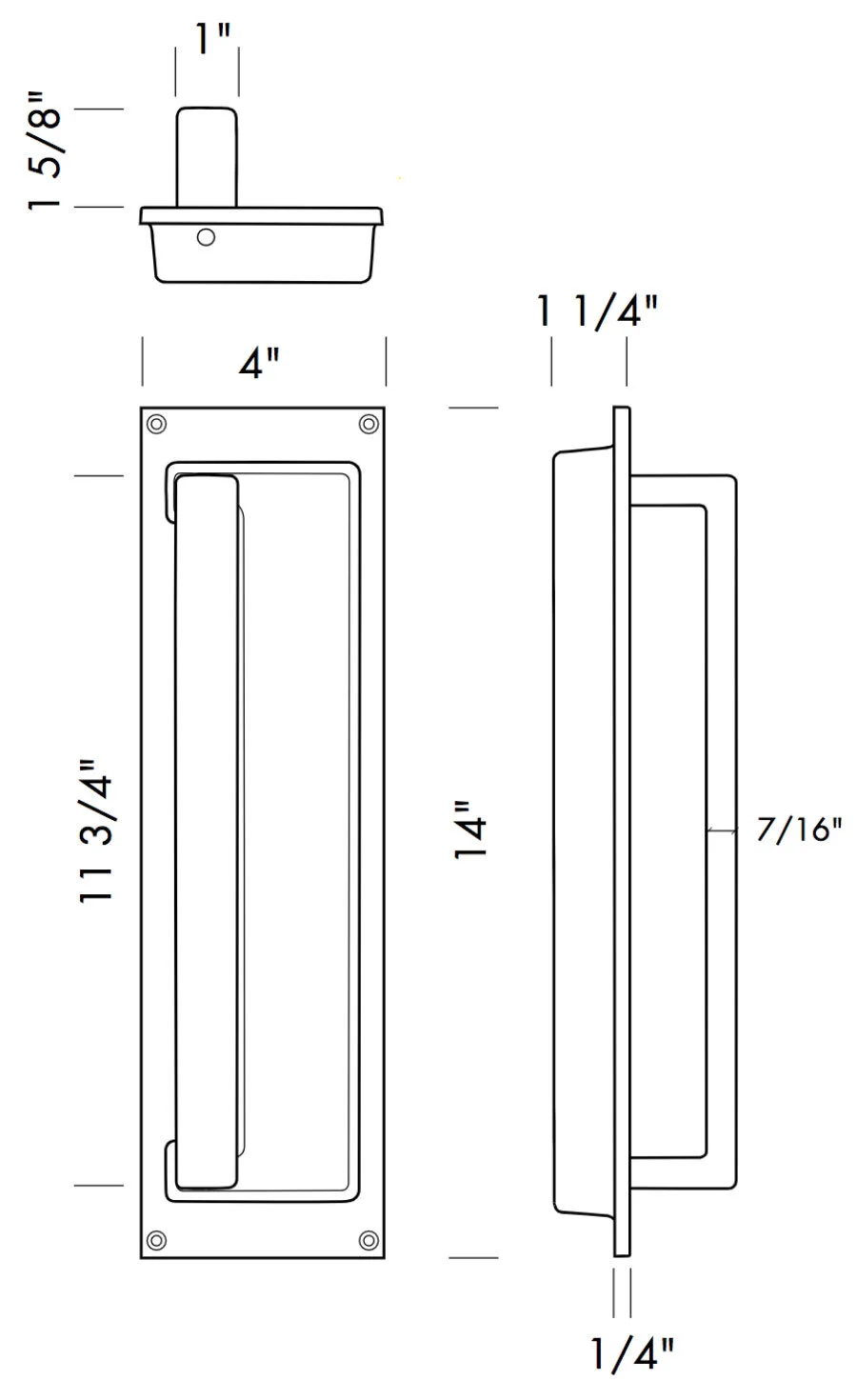 FP-FOGH Fold Out Grip Handle | Sun Valley Bronze Hardware