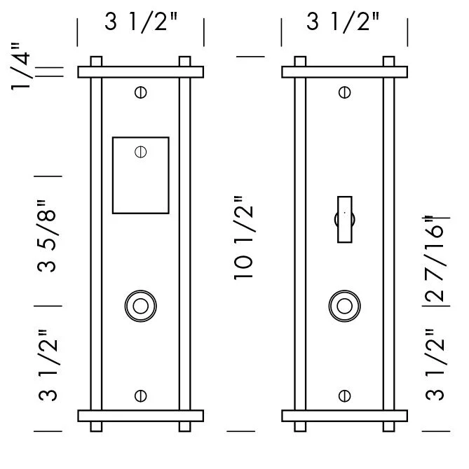 CS-451ML Mortise Lock Door Entry Set | Sun Valley Bronze Hardware