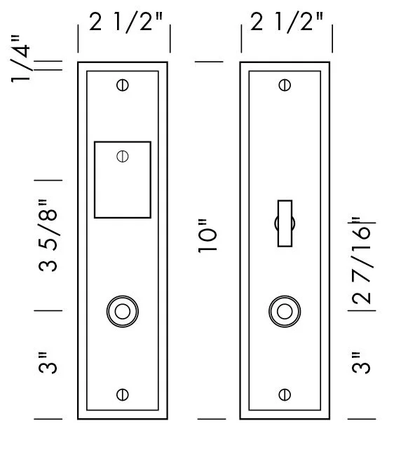 CS-1510ML Mortise Lock Door Entry Set | Sun Valley Bronze Hardware