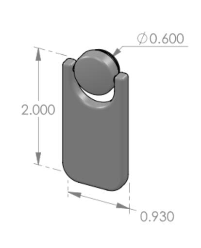TPC-FK Flap Key Flush Pull Turn Piece | Sun Valley Bronze Hardware