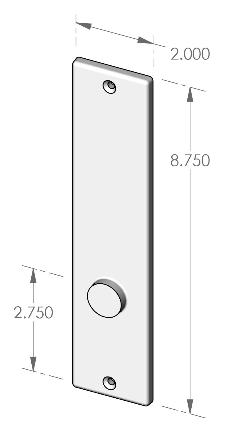P-E407 Eased Edge Passage Plate | Sun Valley Bronze Hardware