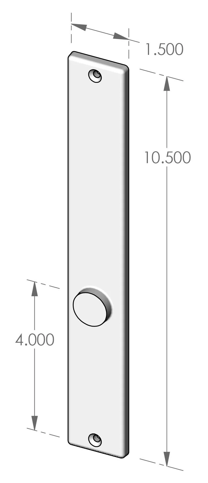 P-E811 Eased Edge Passage Plate | Sun Valley Bronze Hardware