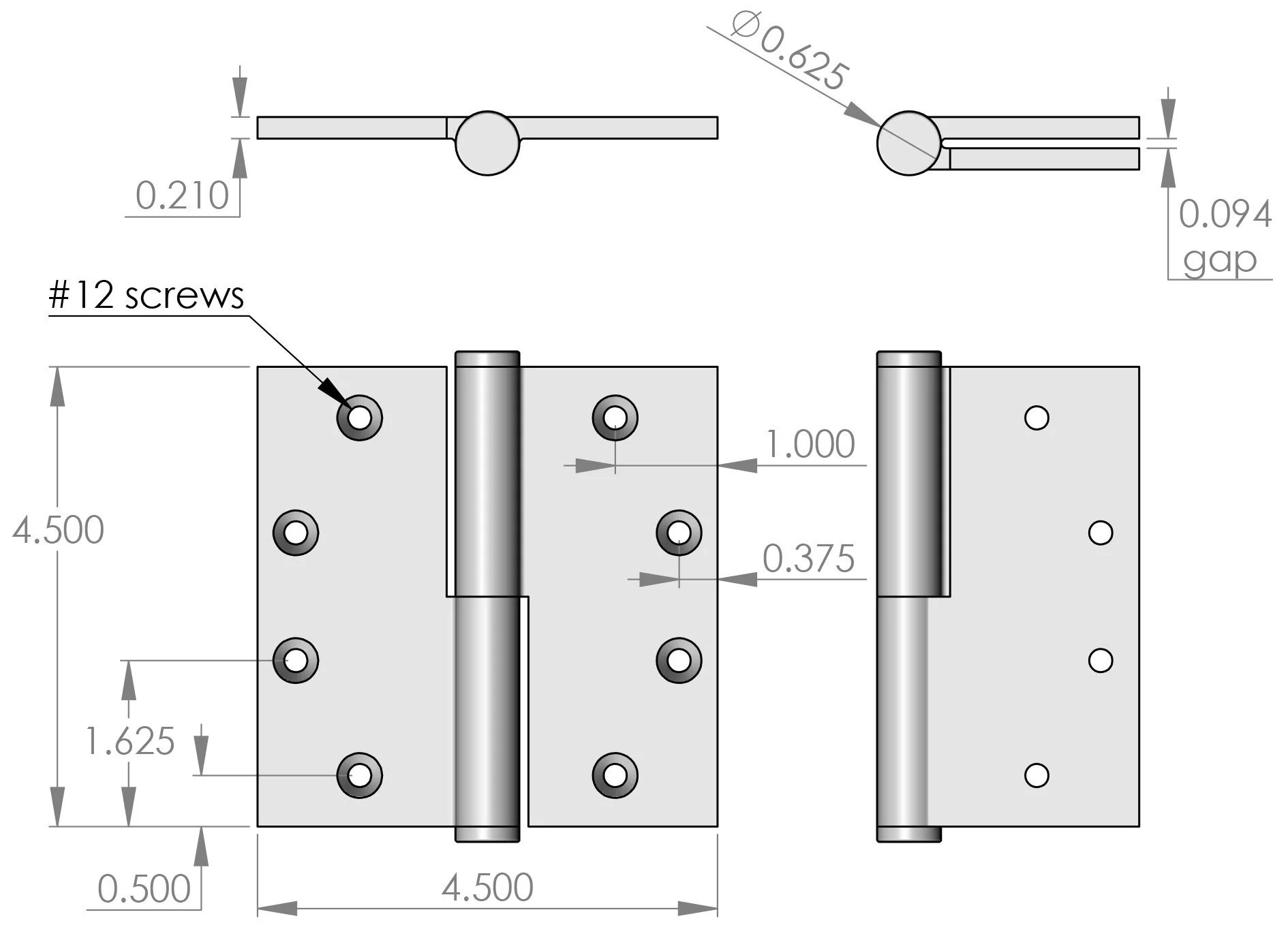 BH-4545 Door Hinge | Sun Valley Bronze Hardware