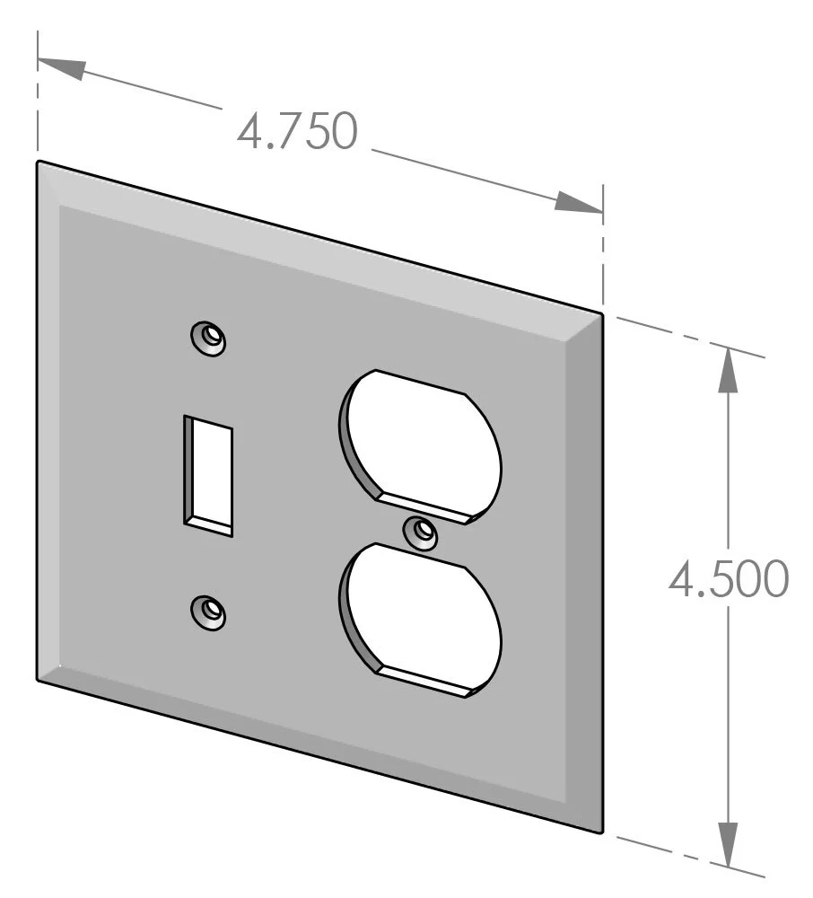 EC-600 Switchplate Outlet Combination Plate | Sun Valley Bronze Hardware