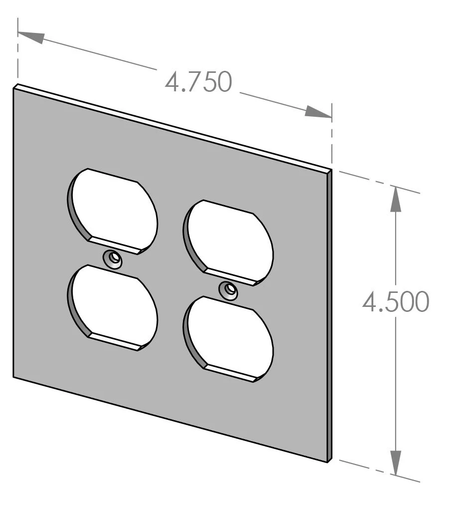 EC-9202 2-Gang Outlet Cover | Sun Valley Bronze Hardware