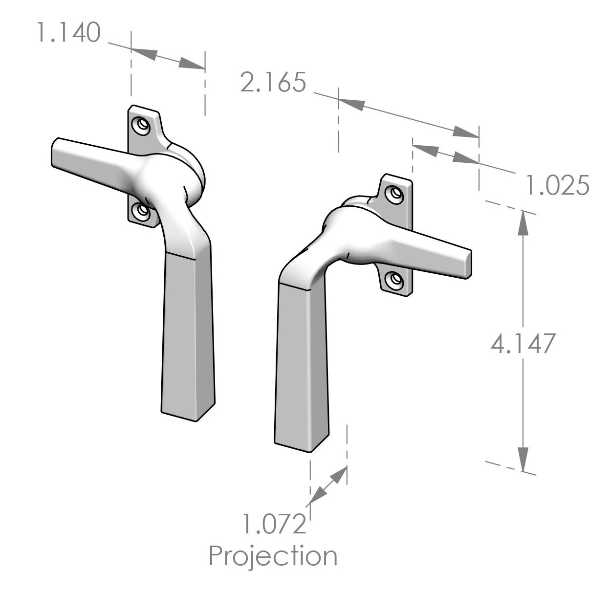CWL-LB302 Casement Window Latch | Sun Valley Bronze Hardware
