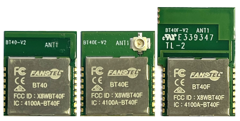nRF5340 BLE 5.2 modules, BT40F, BT40, BT40E, BT40N — Fanstel