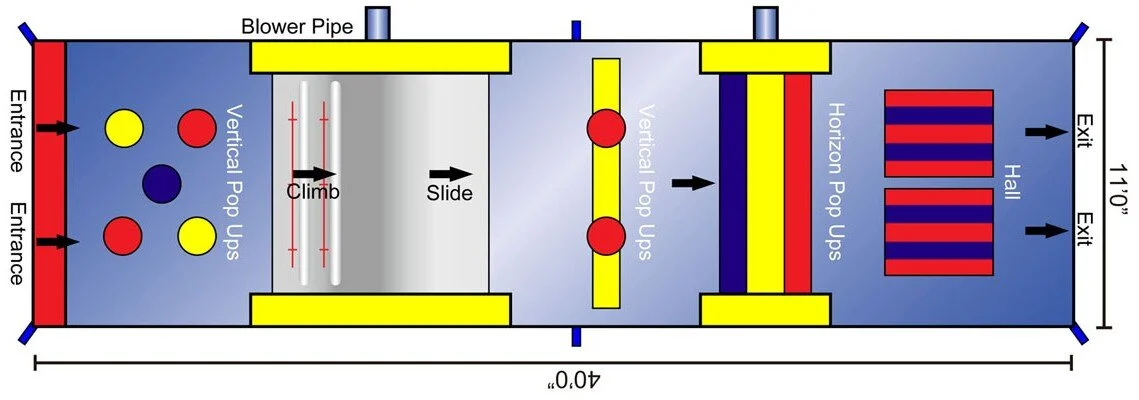 40' Obstacle Course — Bouncin' Kids