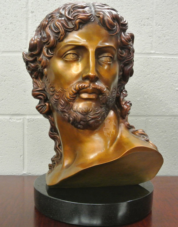 Michelangelo's Resurrected Christ Bust in Bronze — Hefestus Fine Arts