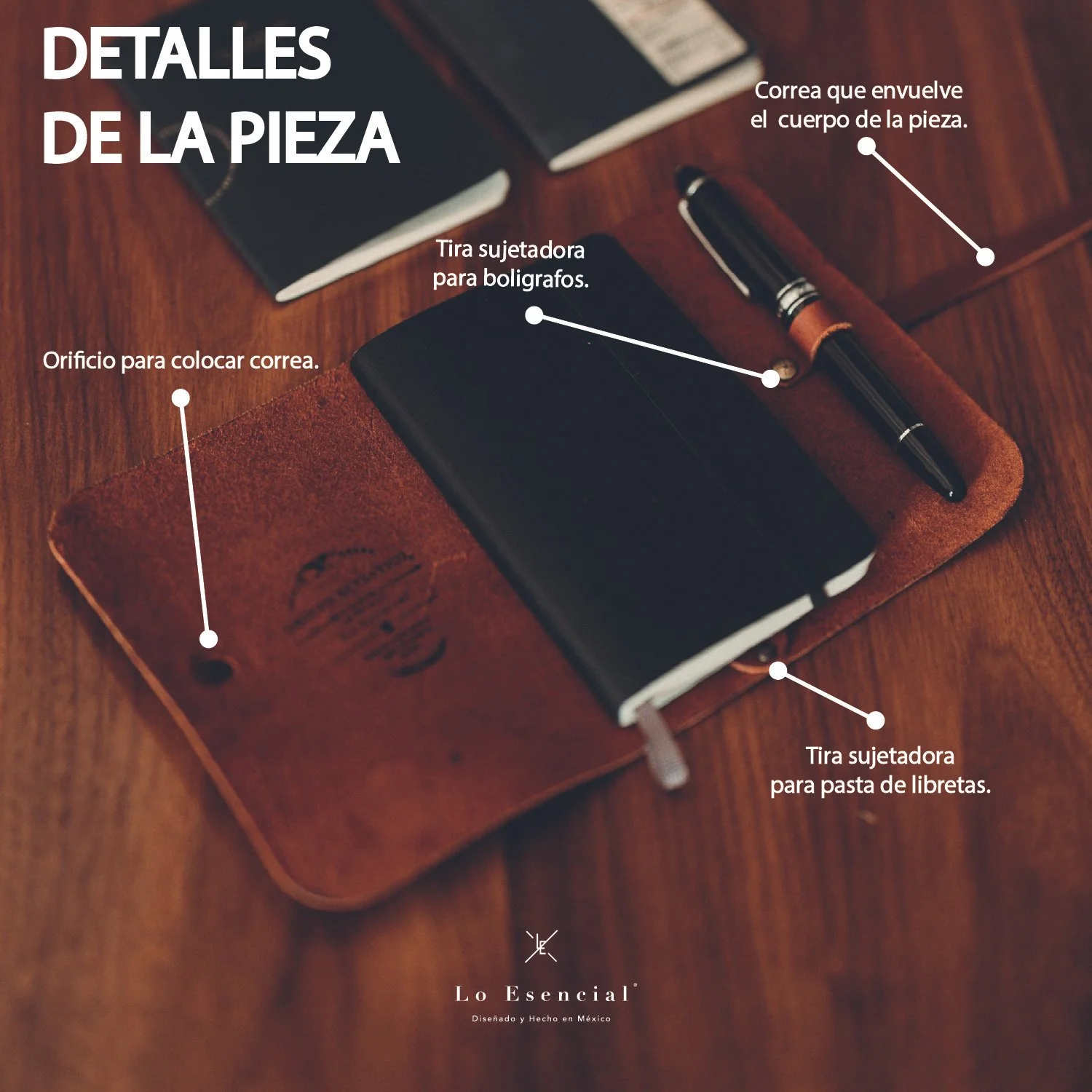 Notebook Cover - Protector de cuero para libretas. — Lo Esencial