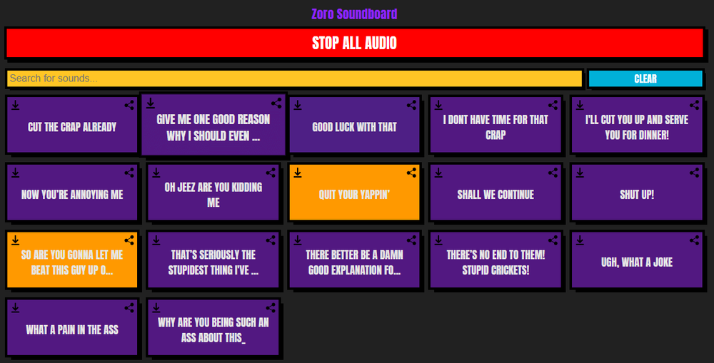 Zoro added — Find your perfect soundboard - Memes, cartoons and ...