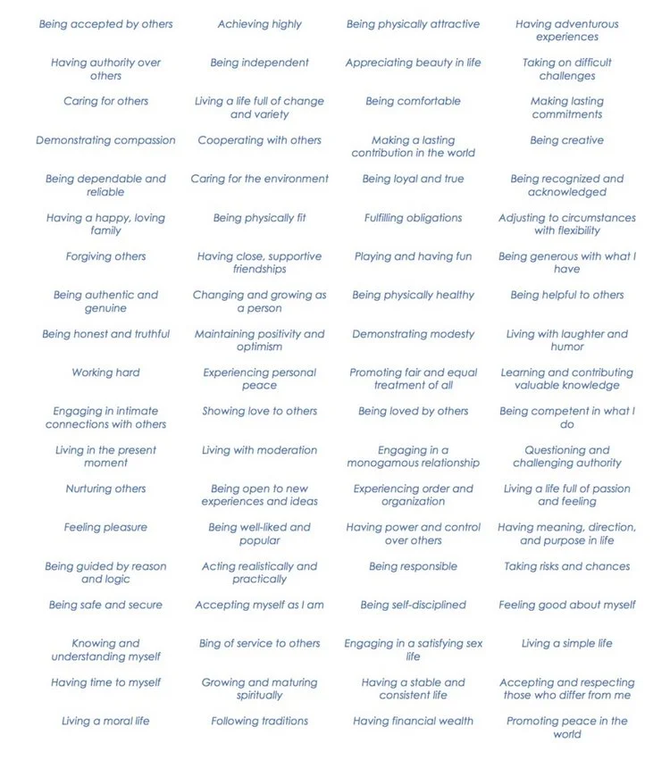 Start Your Year Off Right - Living Your Values (Part 2) — Criminal ...