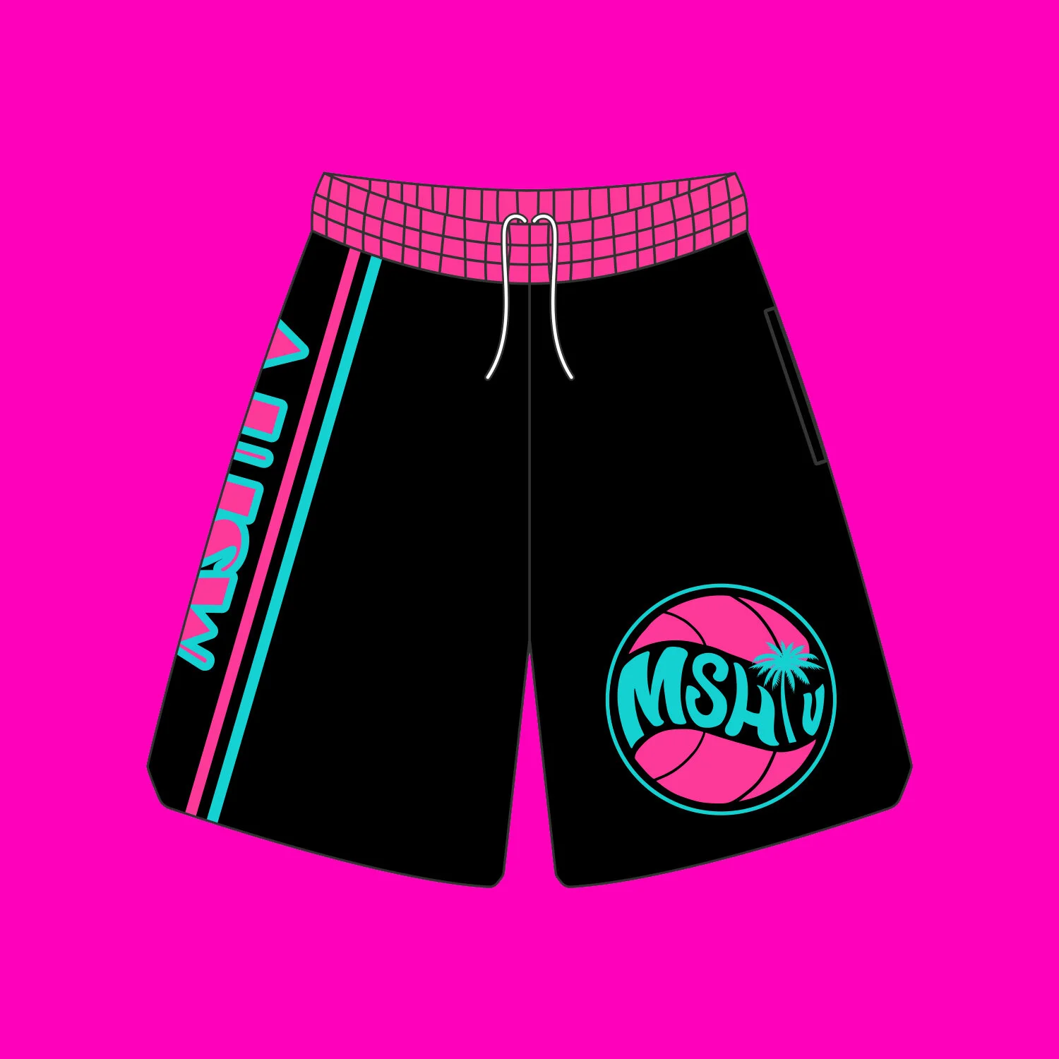 MSHTV Logo Shorts Multi Color with Zippered Pockets — MSHTV Clothing