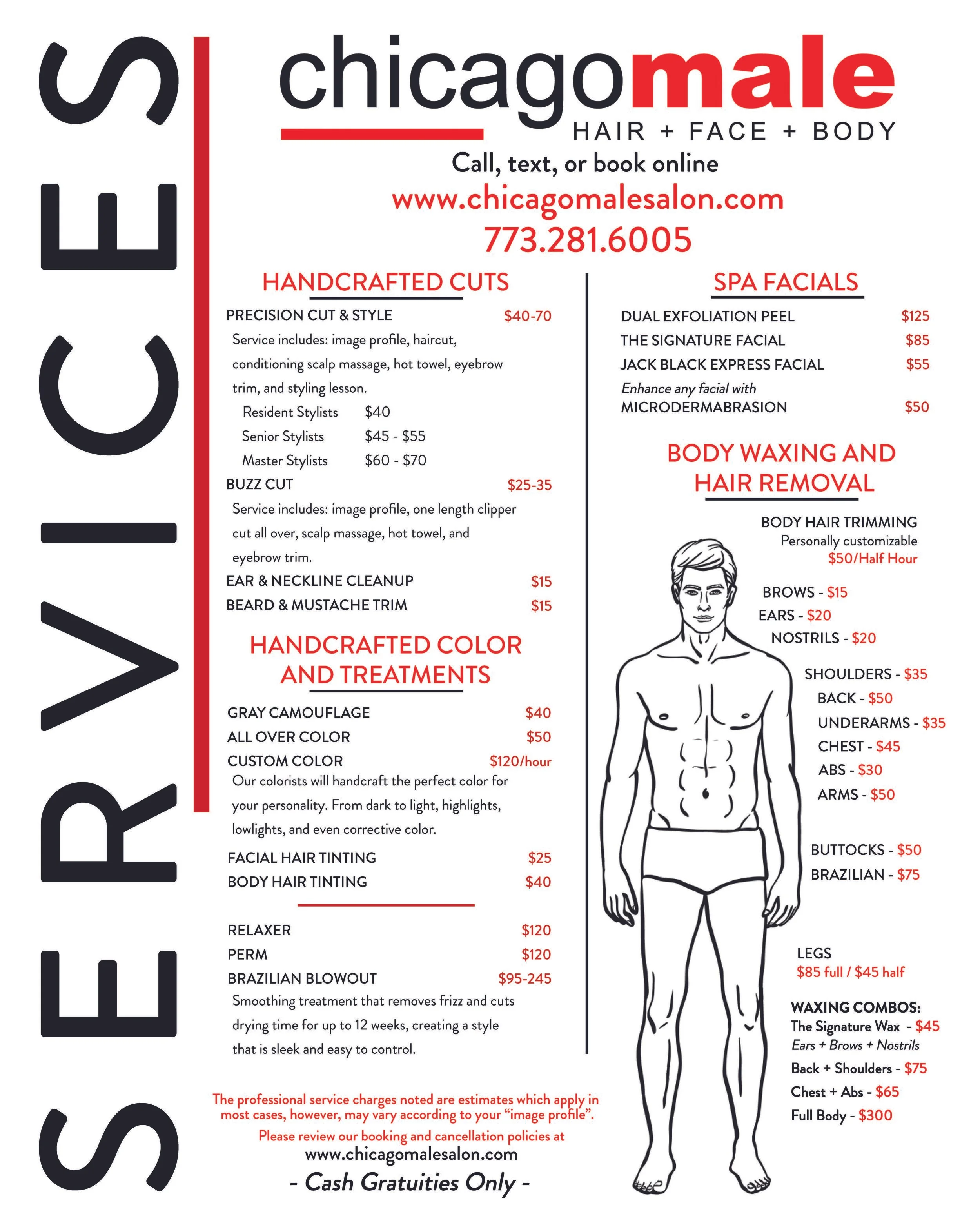 Service Menu — Chicago Male Salon | Voted One of America's Best Salons ...