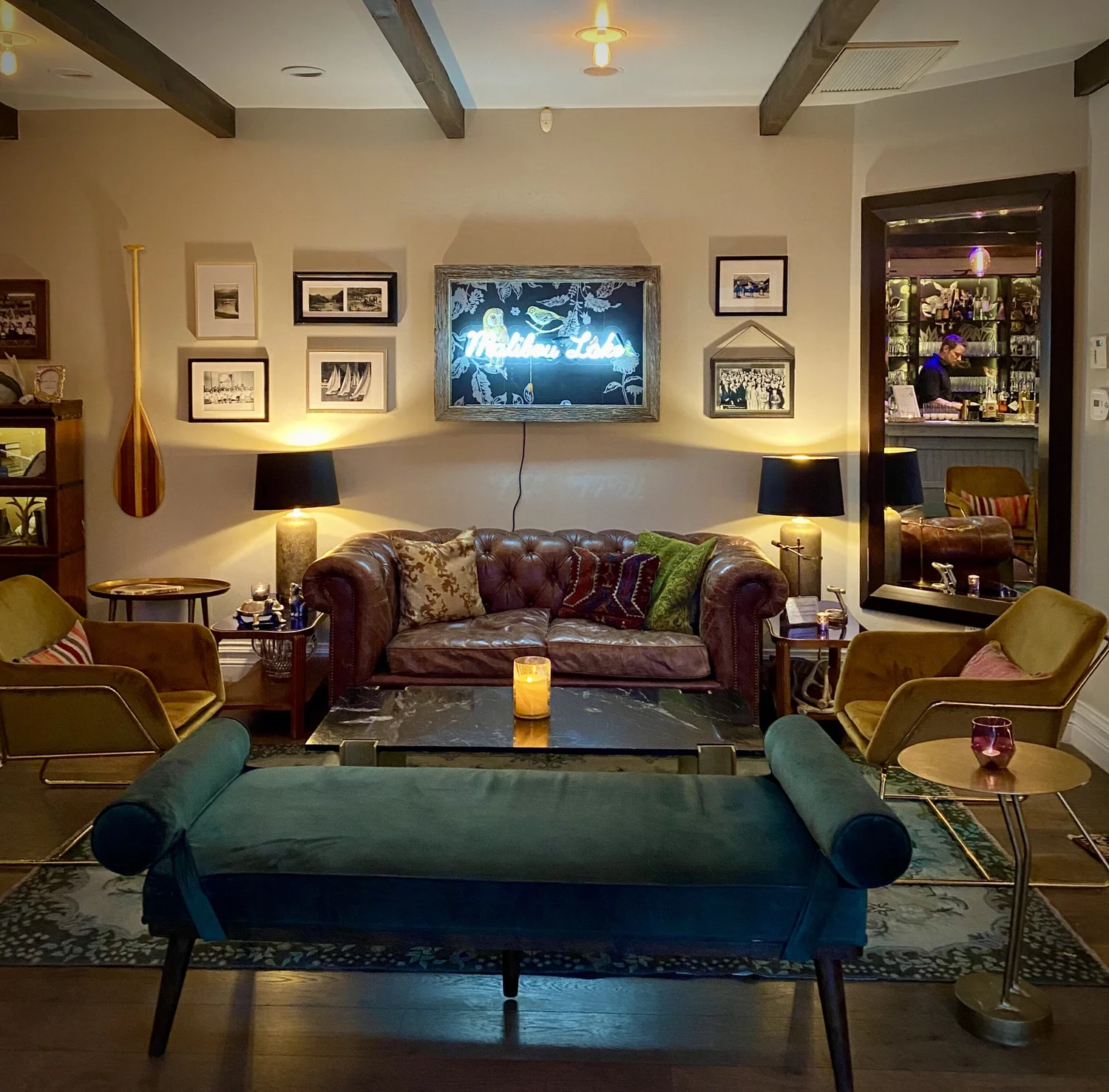 Front Porch & Library Bar Gallery — The Lodge at Malibou Lake