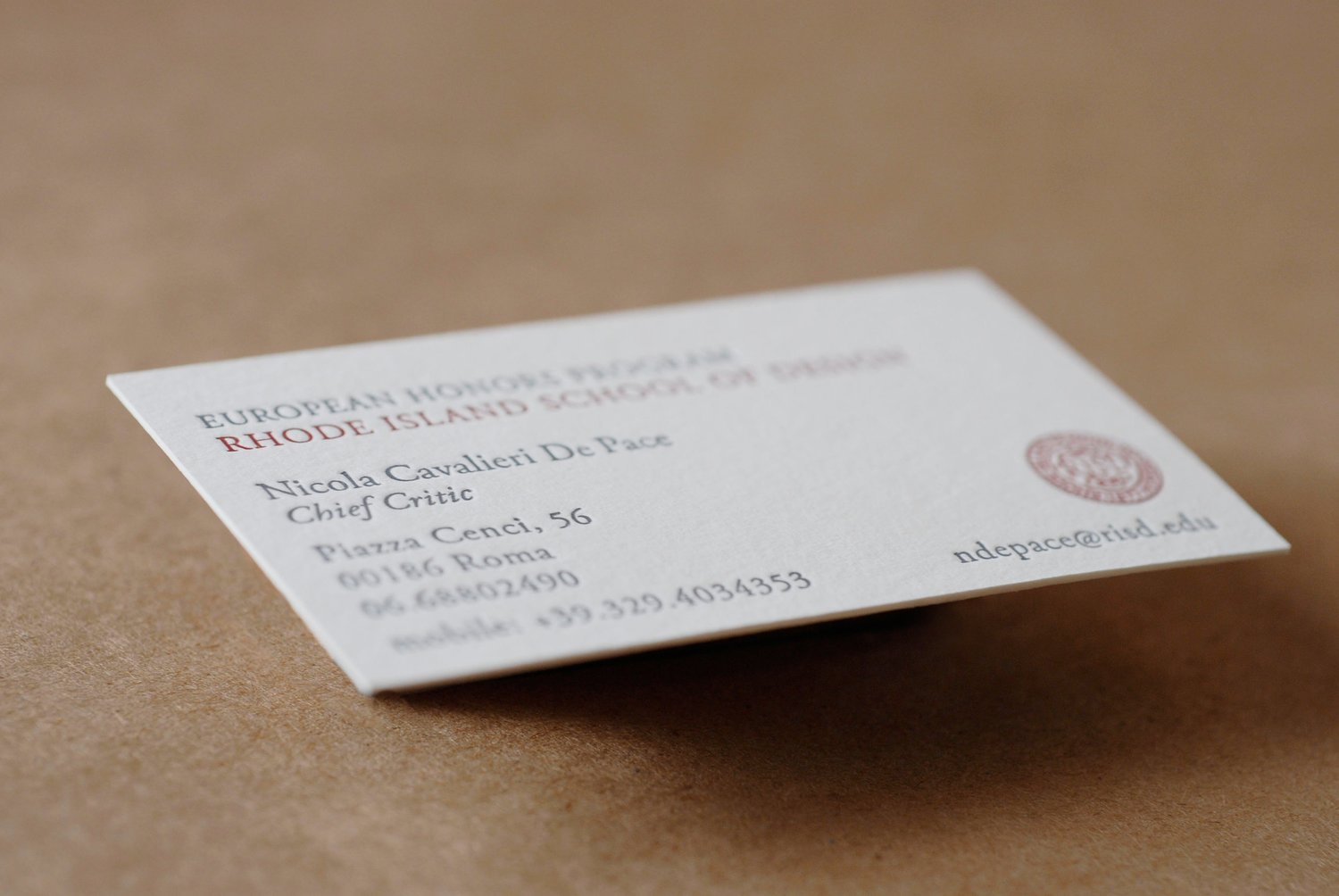 Business Cards — DWRI Letterpress