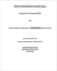 Architectural drawings for new construction of homes in First Nations ...