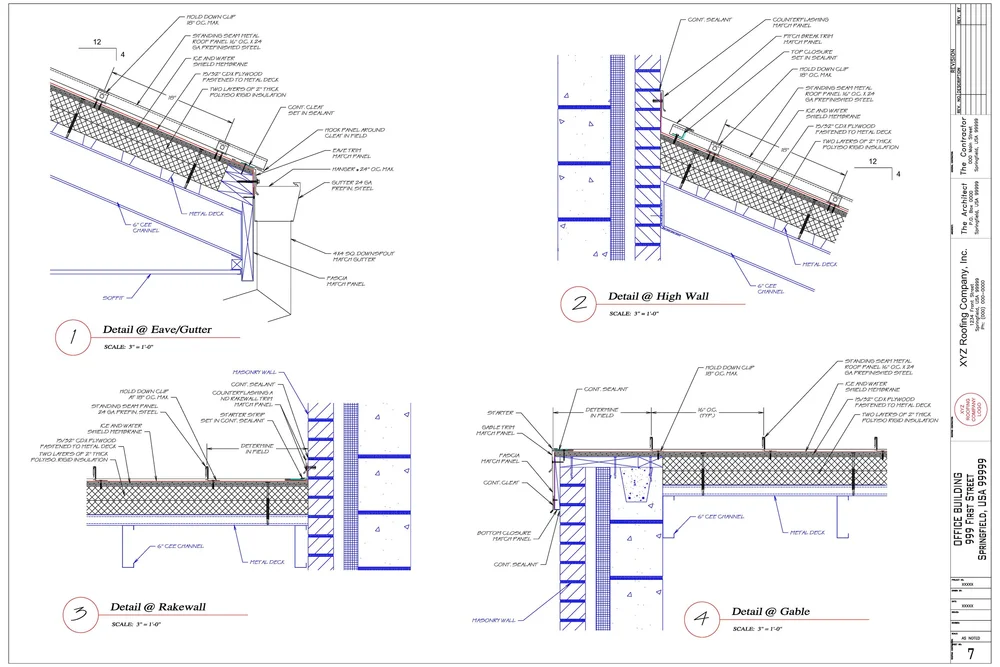 SAMPLE DRAWINGS — Commercial Roofing Shop Drawings