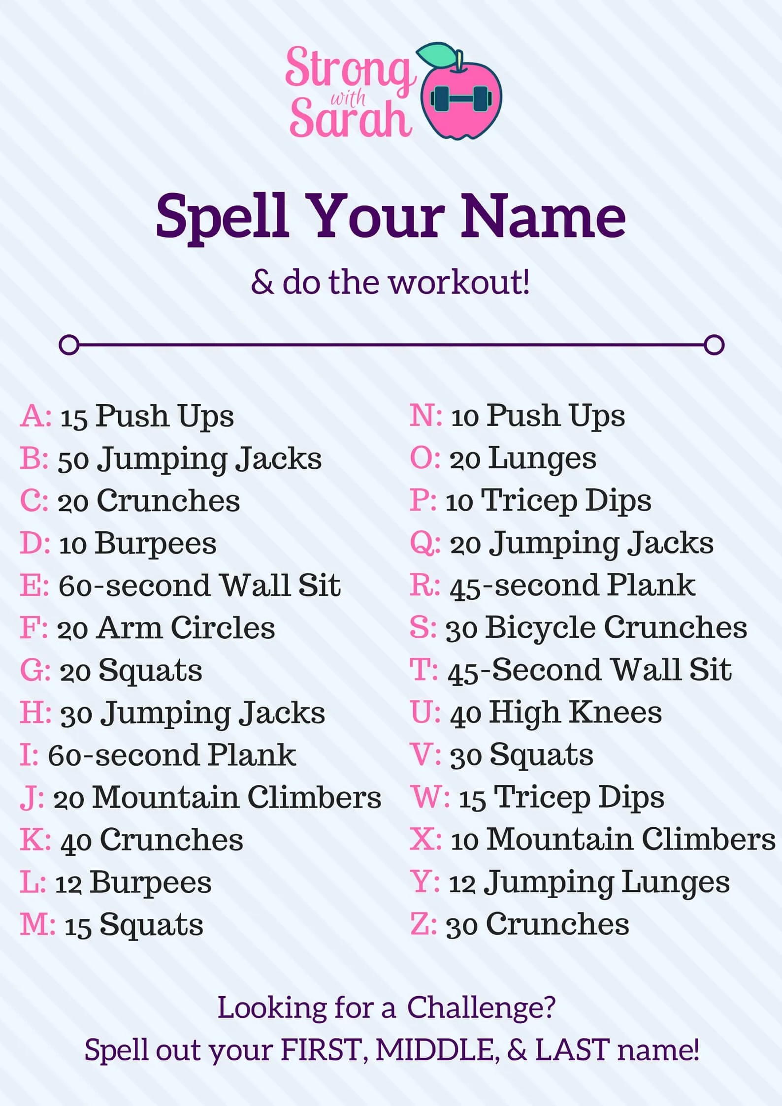 The NAME Workout!