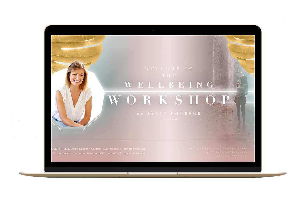 WELLBEING WORKSHOP — Janie Loubser