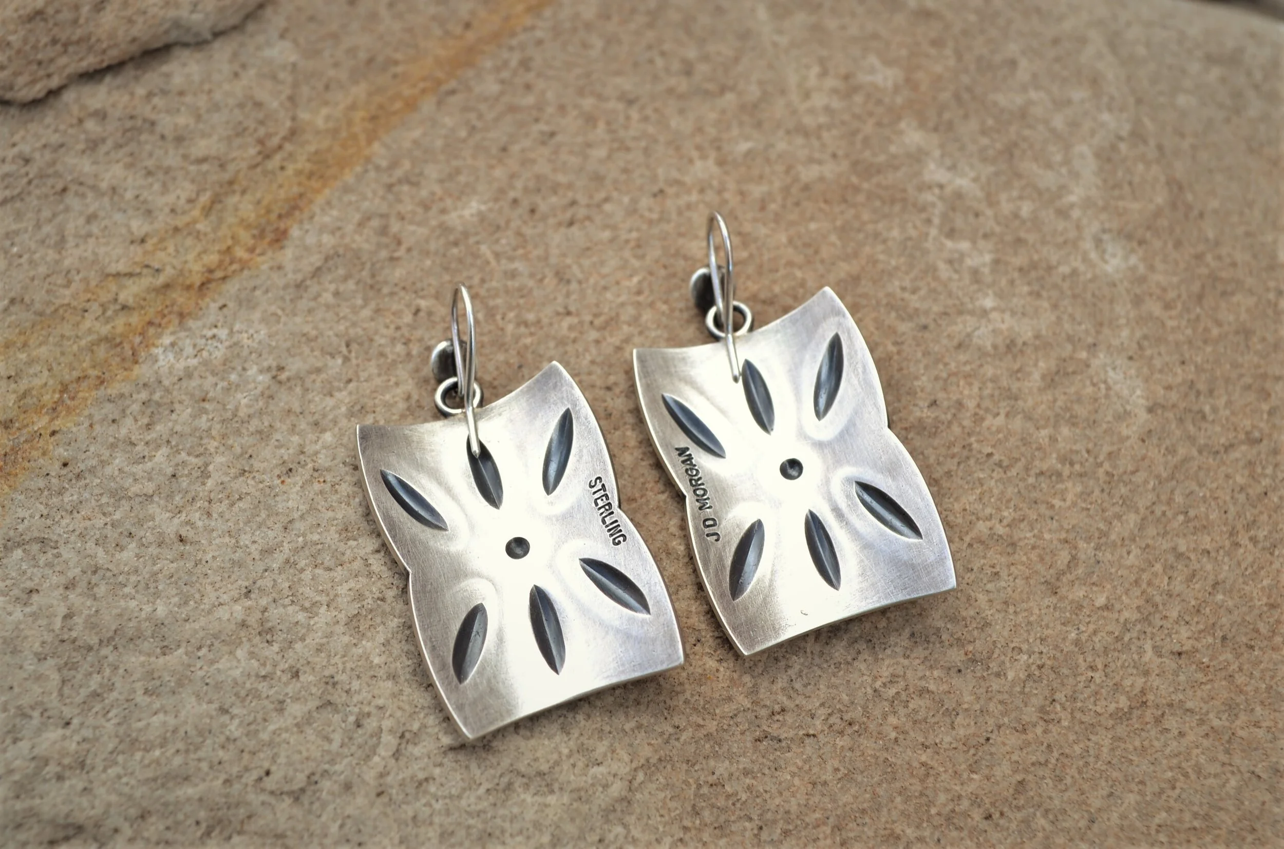 Sterling silver textured earrings — Jacob D. Morgan