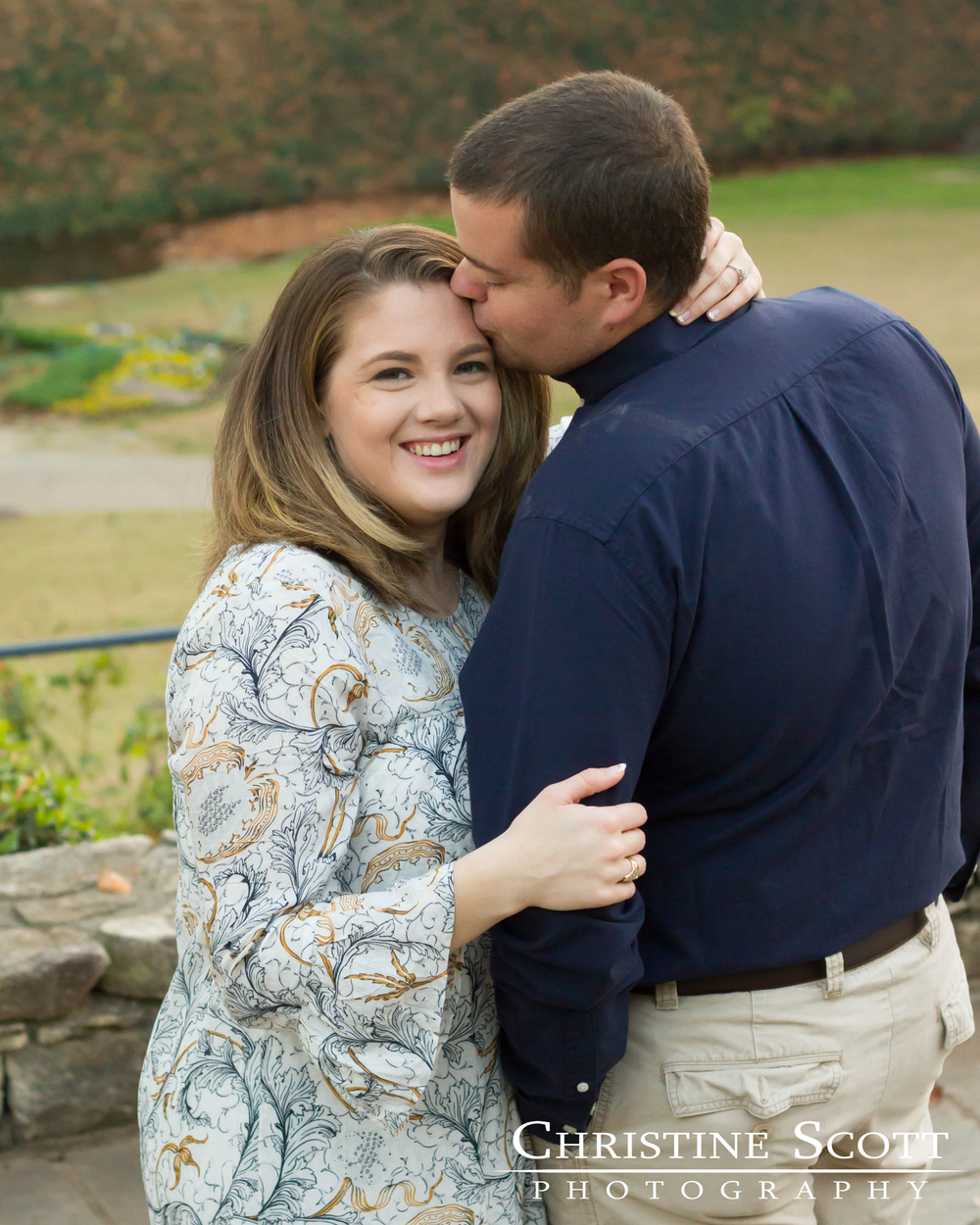 Downtown Greenville Christmas Engagement Session: Noel and Graham