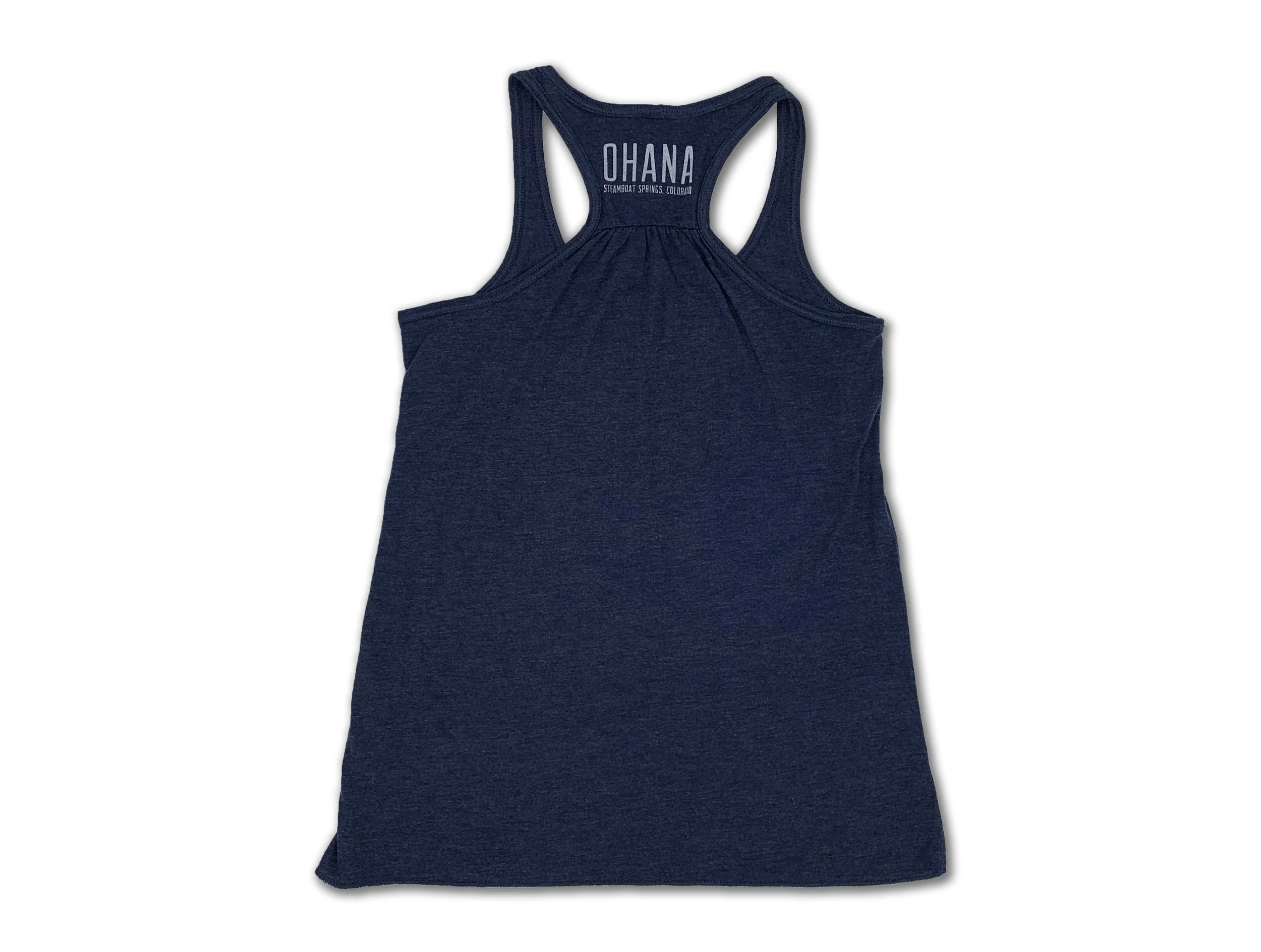 A Good Sign Flowy Racerback Heather Navy OHANA Mountains Beach a-good-sign-flowy-racerback-heather-navy-ohana-mountains-beach