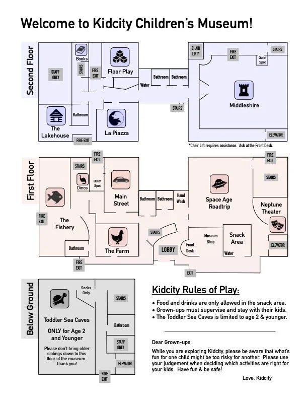 Map of Kidcity — Kidcity Children's Museum