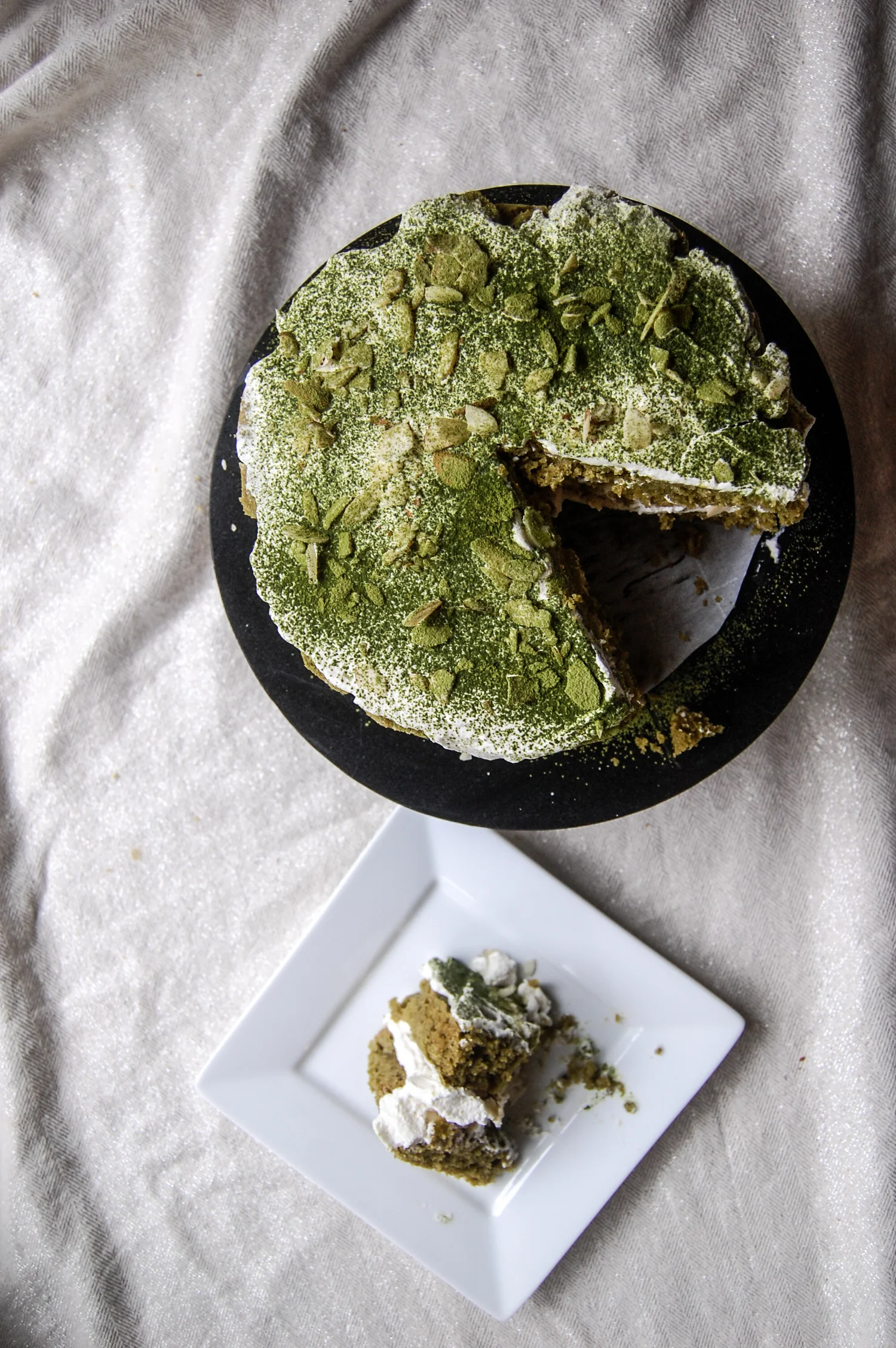 Peach Matcha Cake — Tea Thoughts