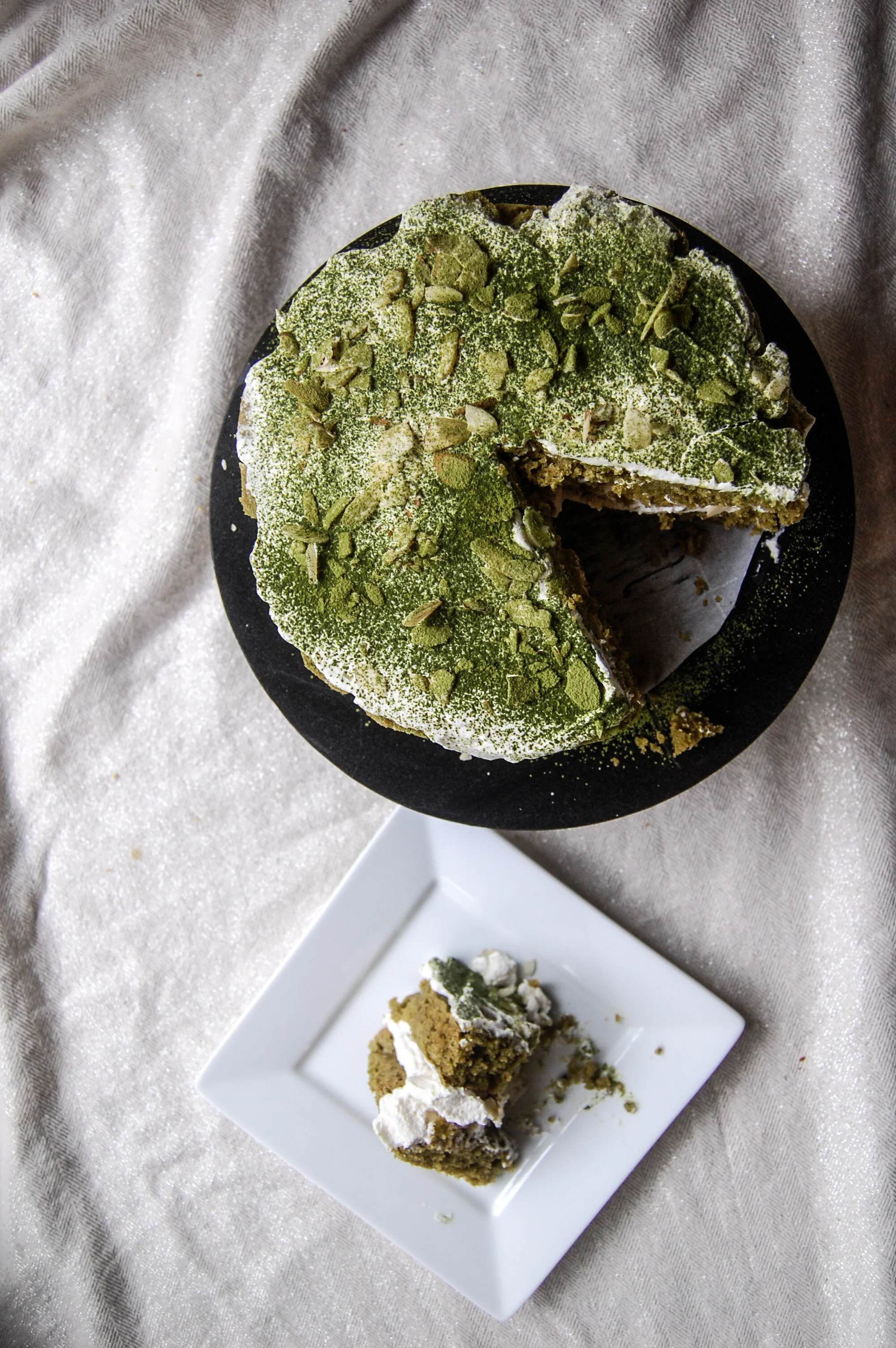 Peach Matcha Cake — Tea Thoughts
