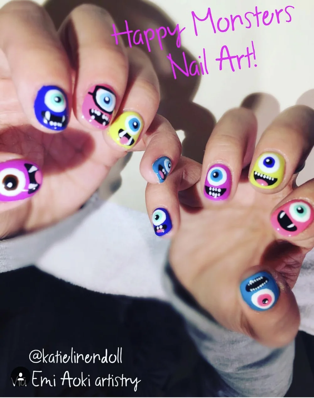 Monsters Inc Nail Designs