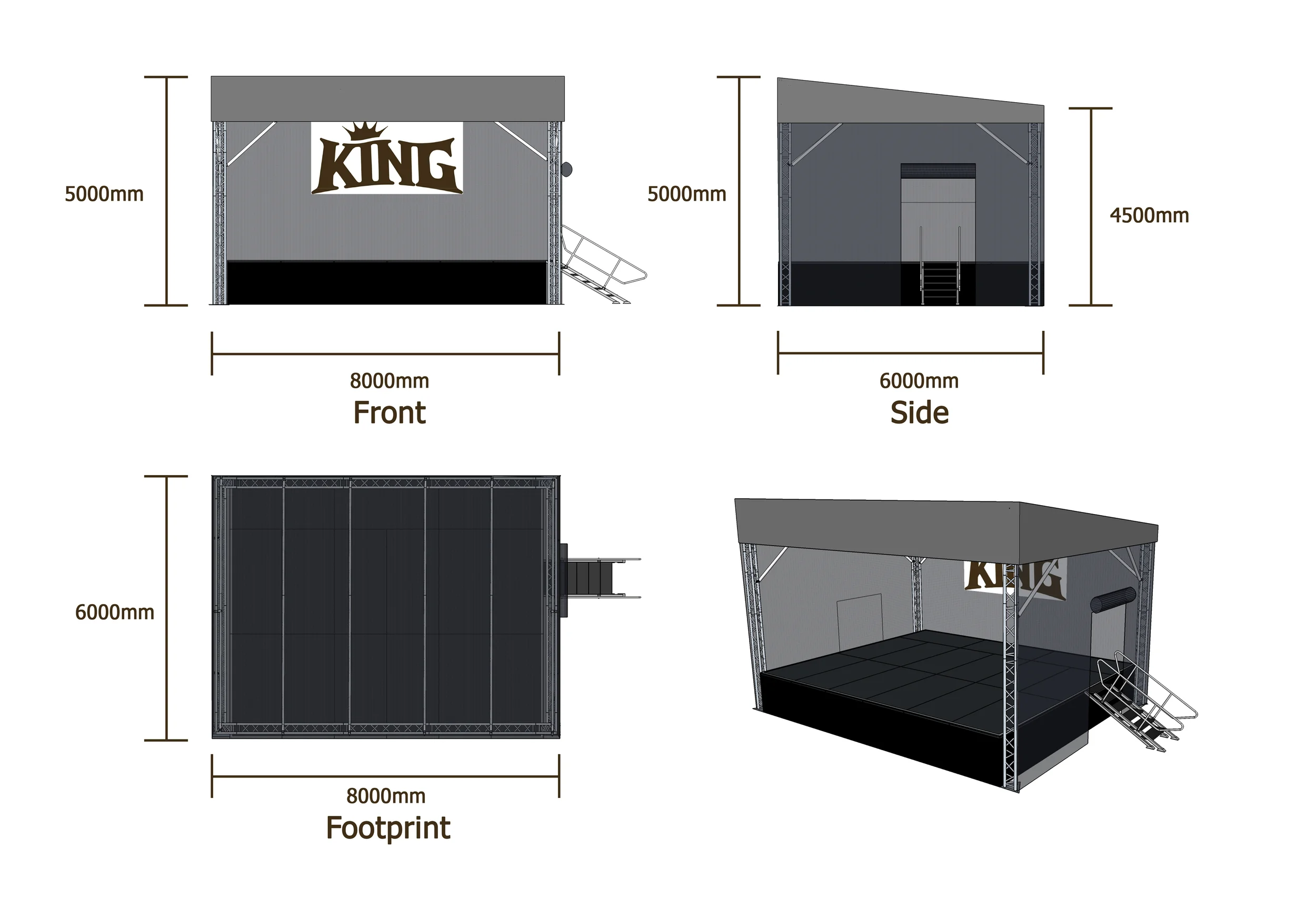 Staging structures — KING SOUND REINFORCEMENT