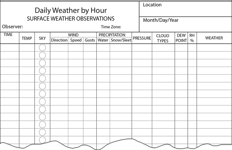 Surface Weather Observation Form — Weather Briefing, L.C.