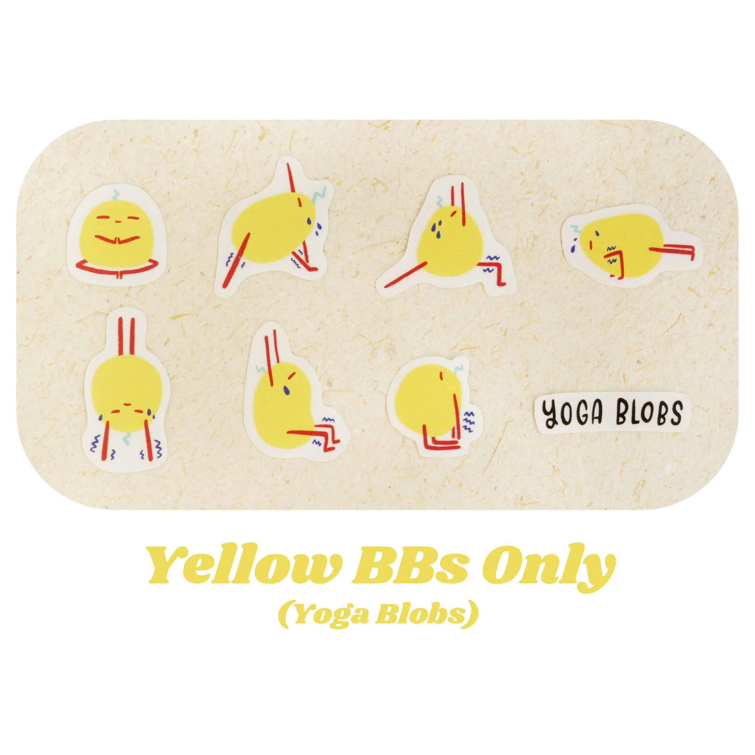 Yoga Blob Sticker Flakes (Laptop Stickers) — HANDXMADE