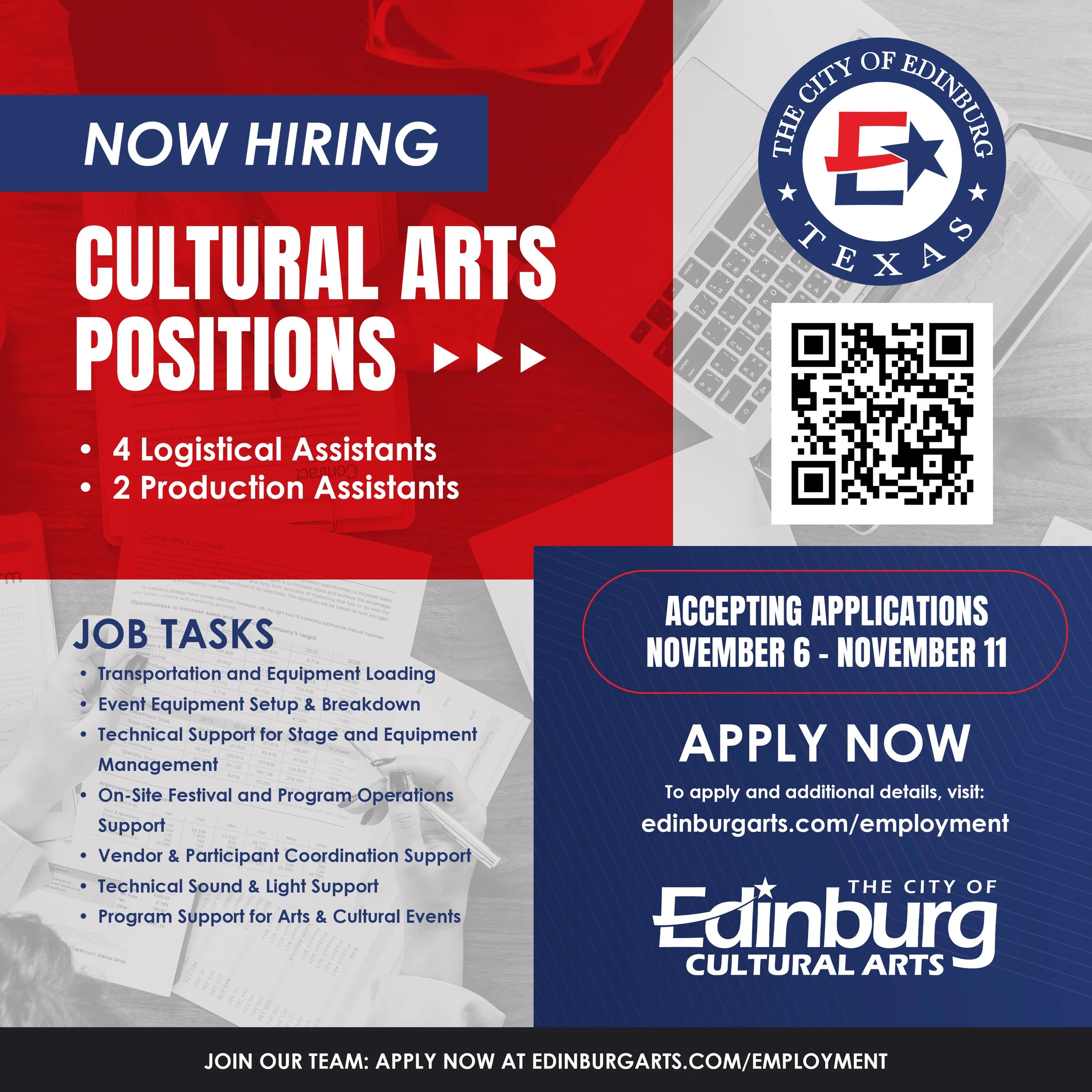 Employment Opportunities in the Arts — EDINBURG ARTS
