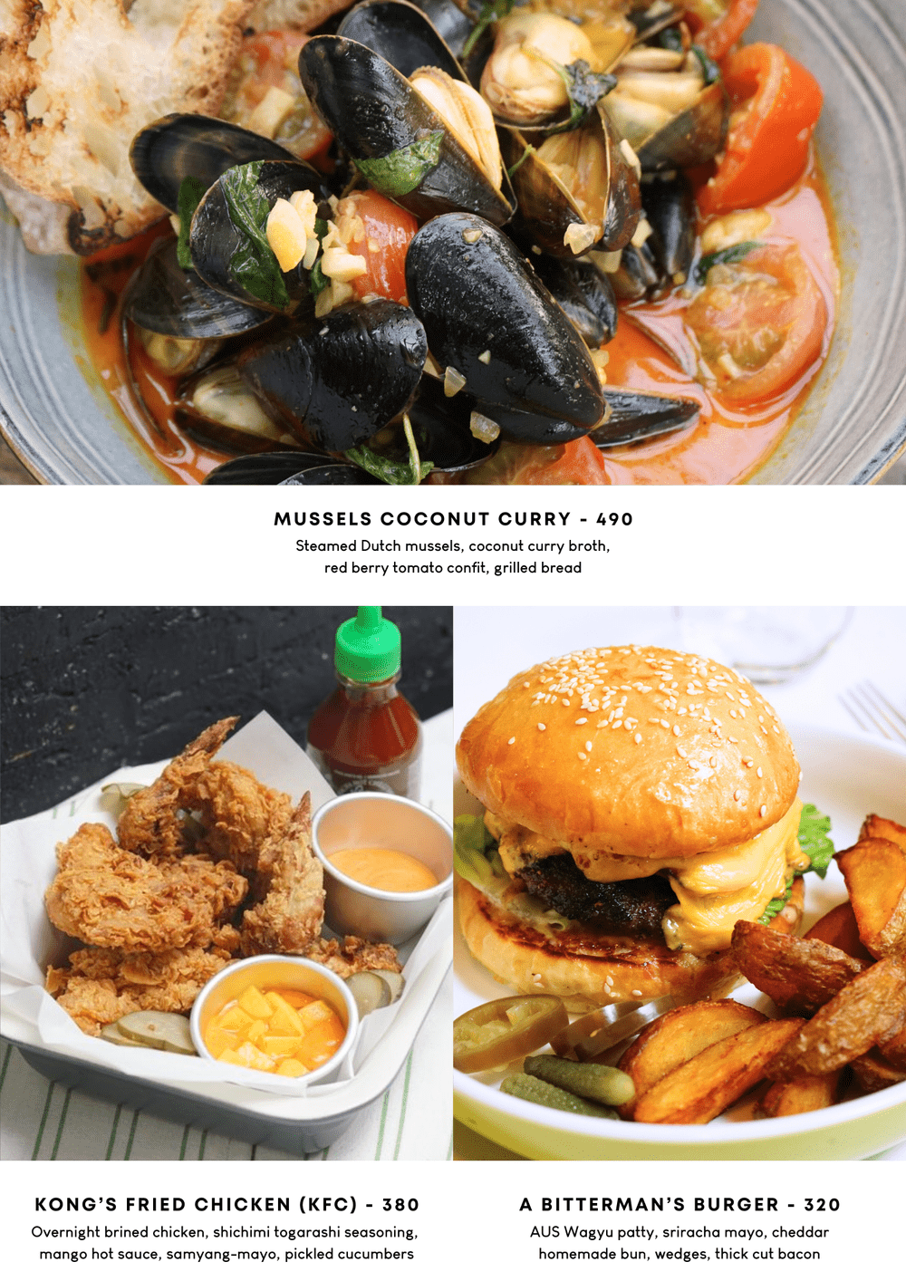 MENU — Bitterman handcrafted cuisine