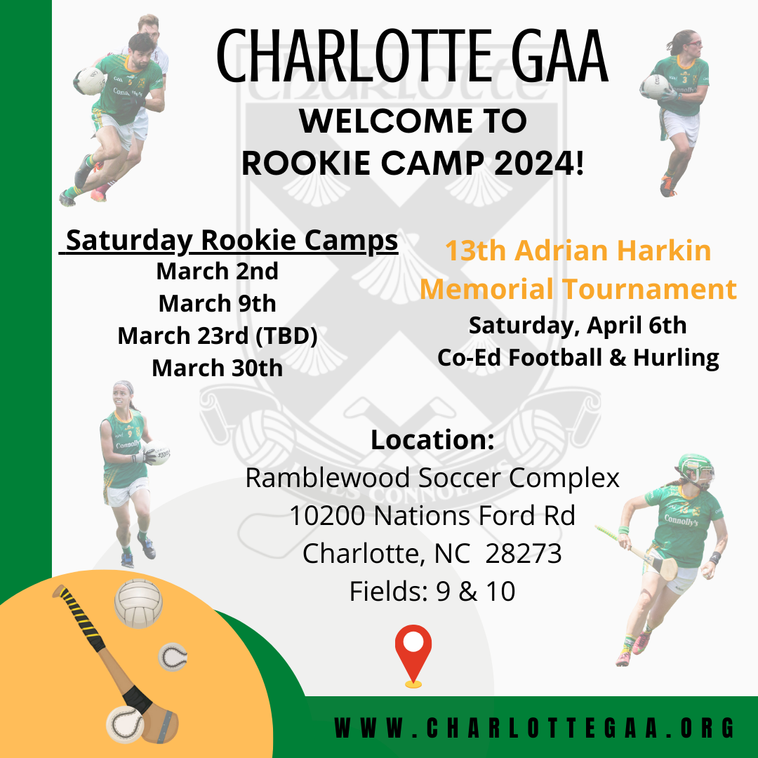 Calendar of Events — Charlotte James Connolly's Gaelic Athletic Association