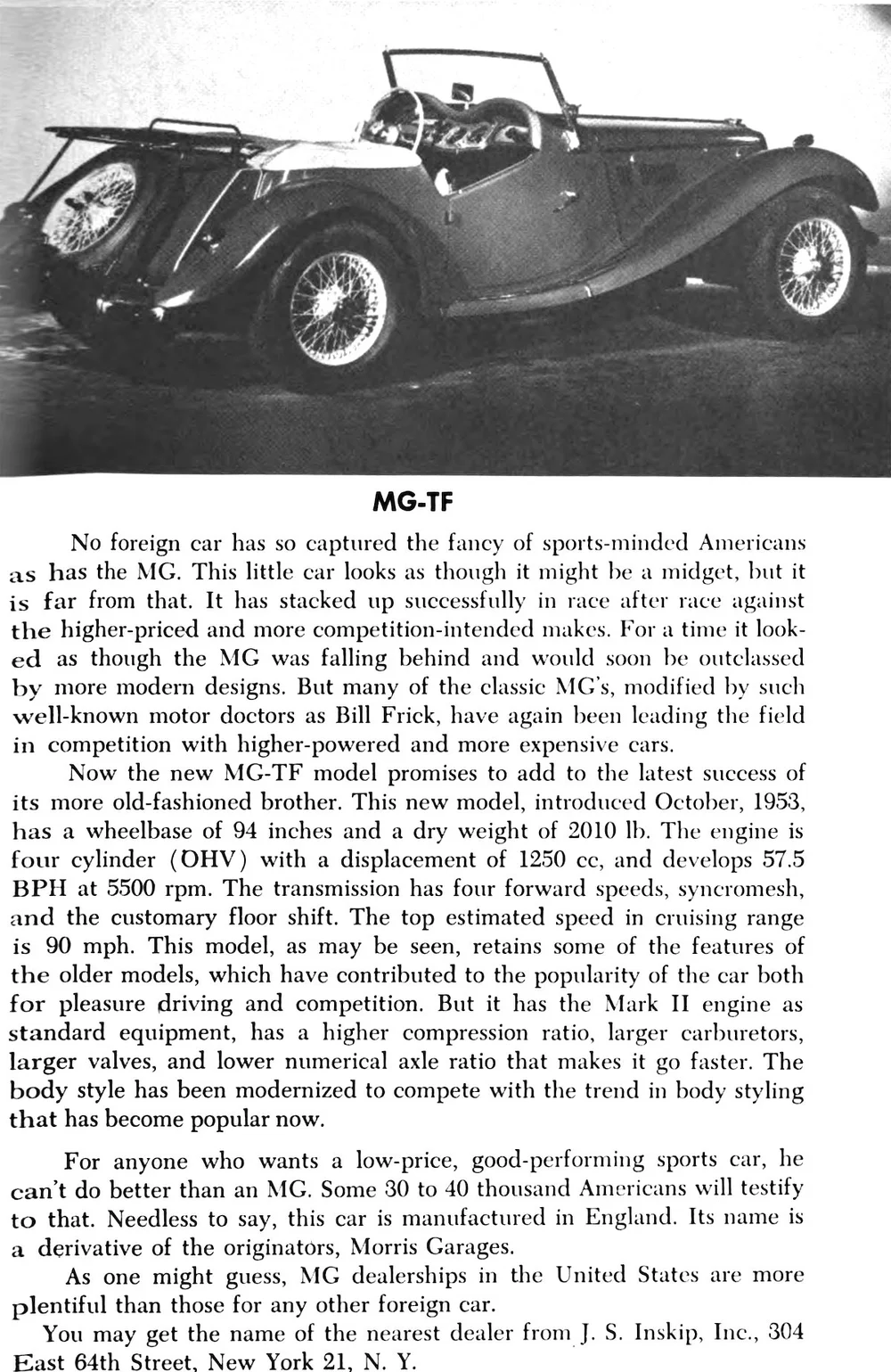 The MG Car Catalog A Growing List of MG Cars — The Bowsing Ken