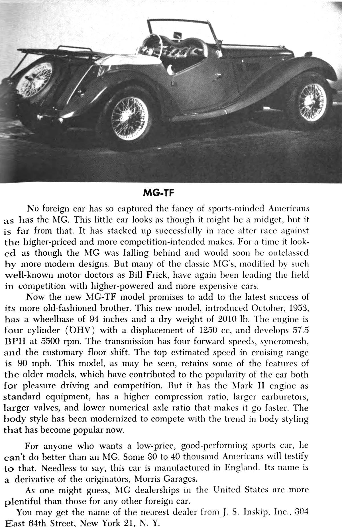 The MG Car Catalog A Growing List of MG Cars — The Bowsing Ken