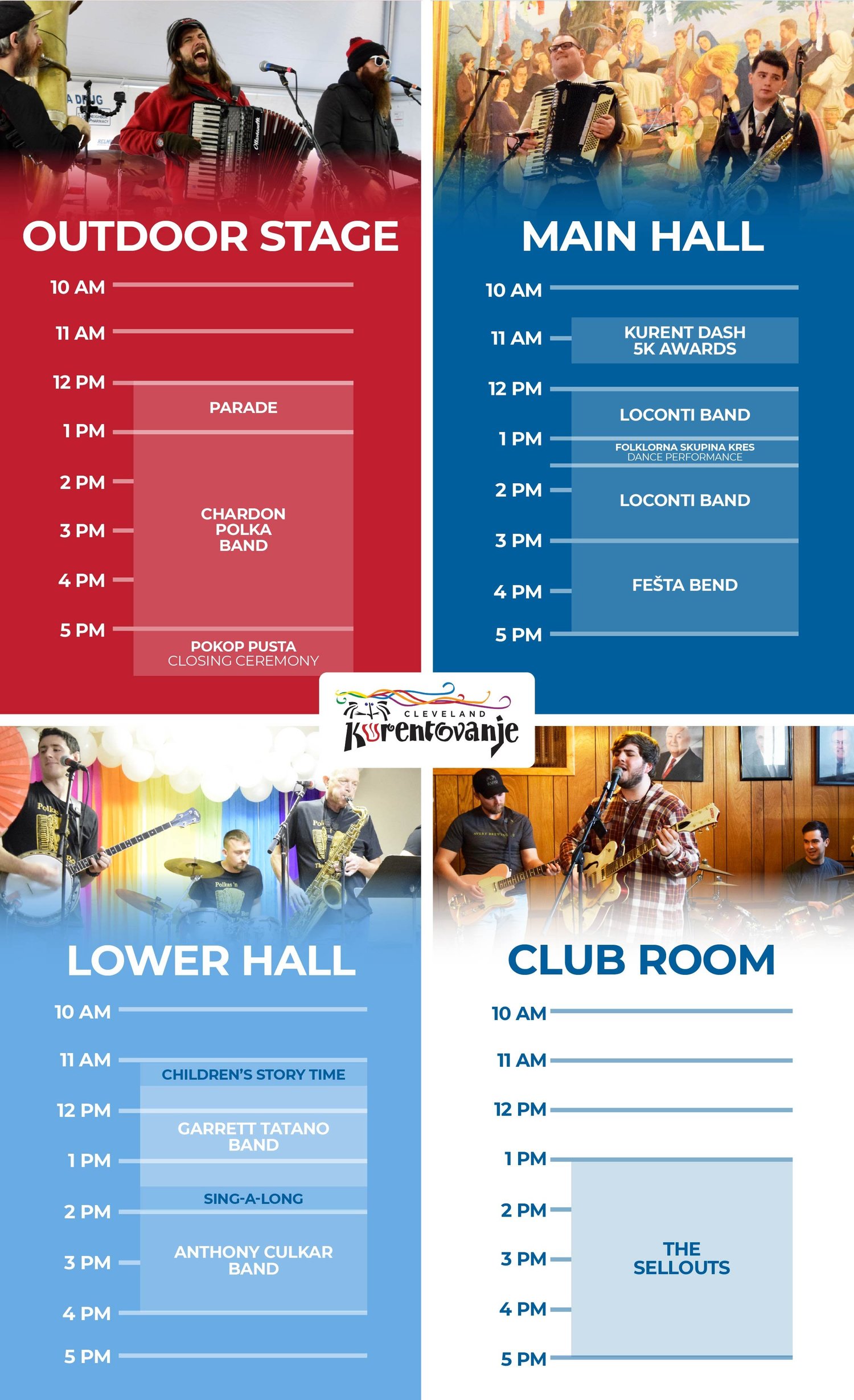 Event & Music Schedule — Cleveland Kurentovanje