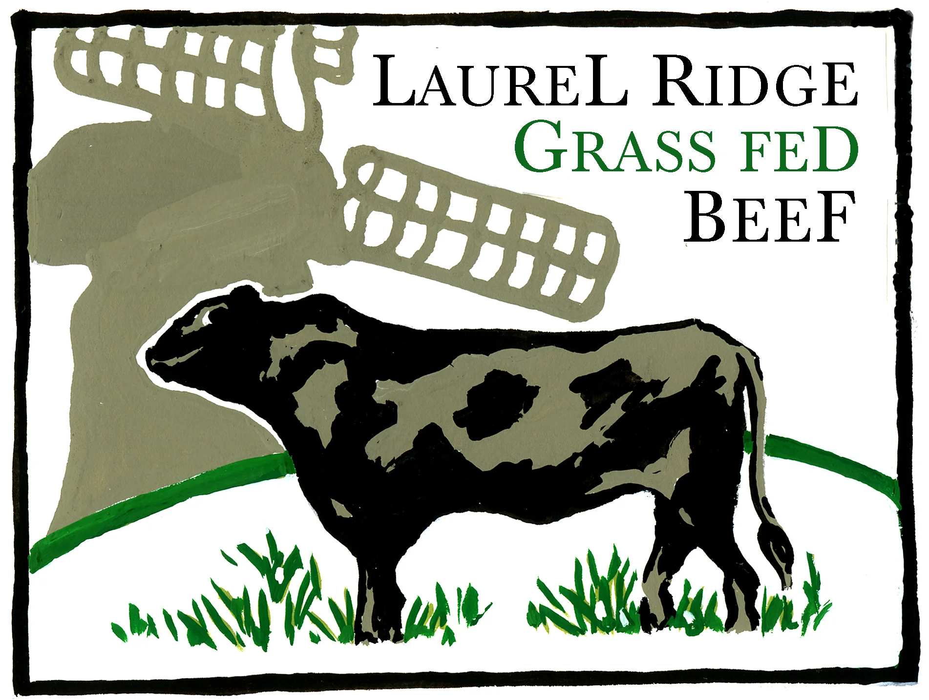 Grass Fed Beef Logo 100% Grass Fed Free Range Beef Meridian Farm