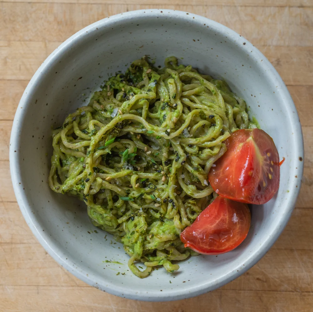 Breakfast Ramen with Creamy Avocado Sauce aka "Avocado Toast" Noodles ...