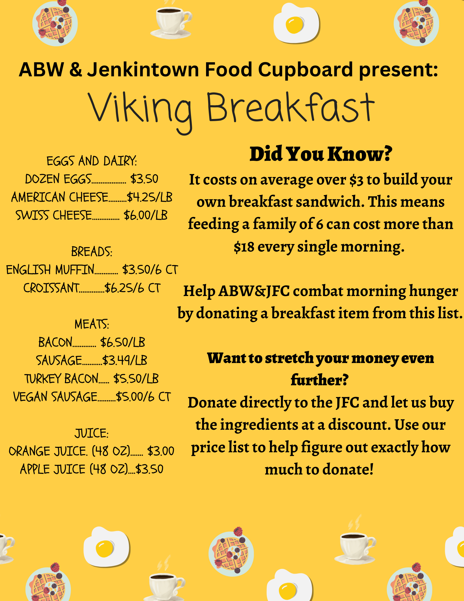 Viking Breakfast — Jenkintown Food Cupboard