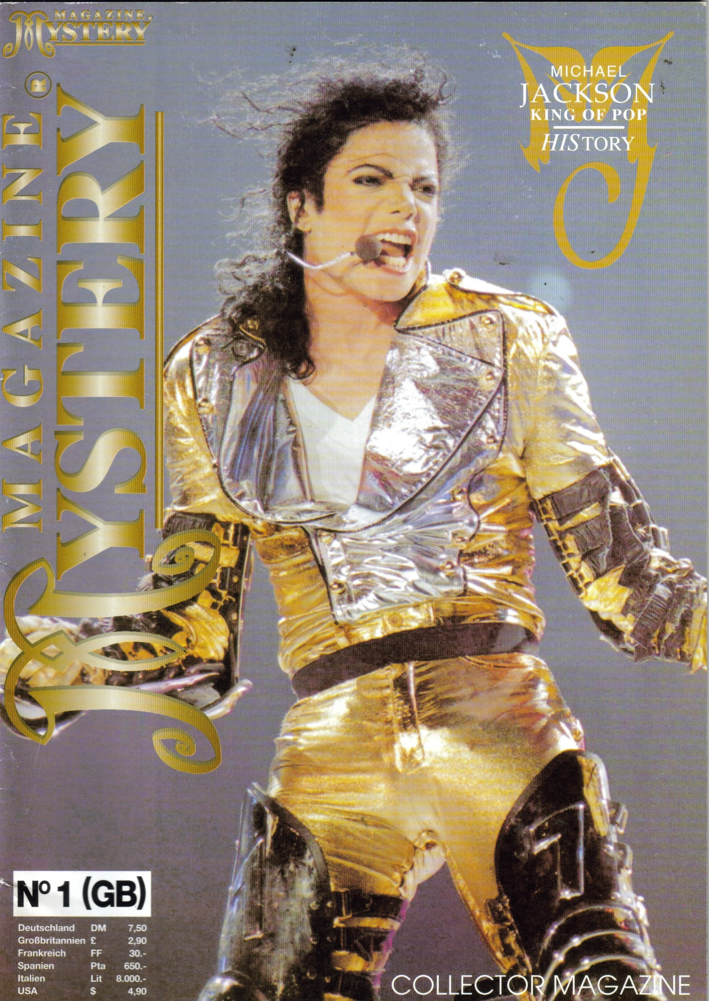 Michael Jackson In Gold Magazine