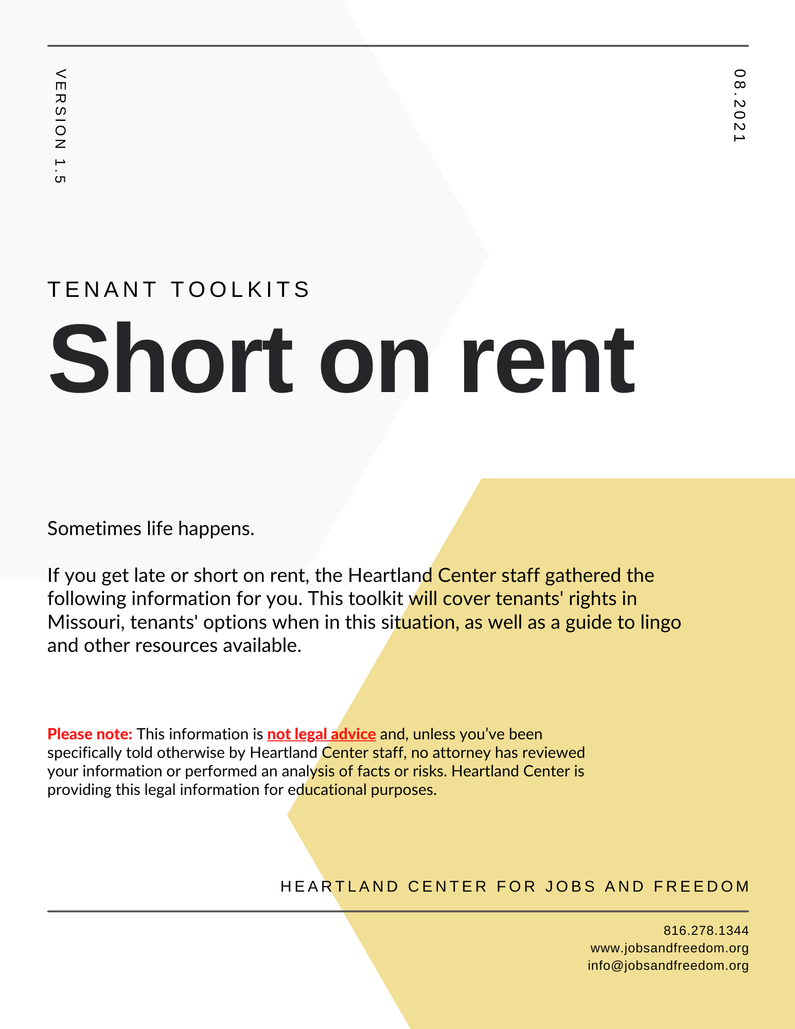Toolkits for Tenants — Heartland Center for Jobs and Freedom