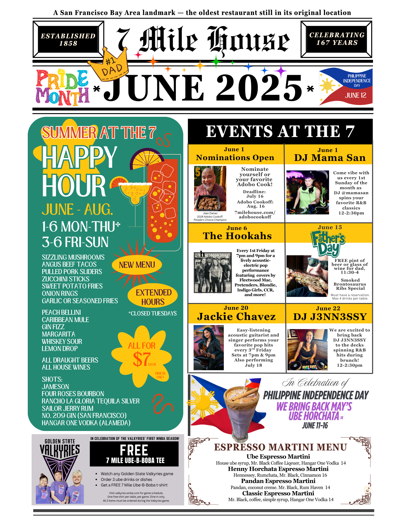 Menu | Filipino, Italian and American Food — 7 Mile House