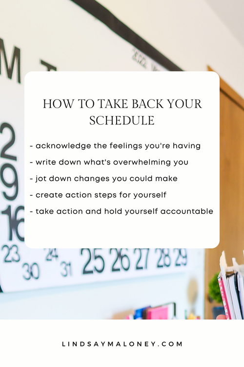 How to Take Back Your Schedule — lindsay maloney