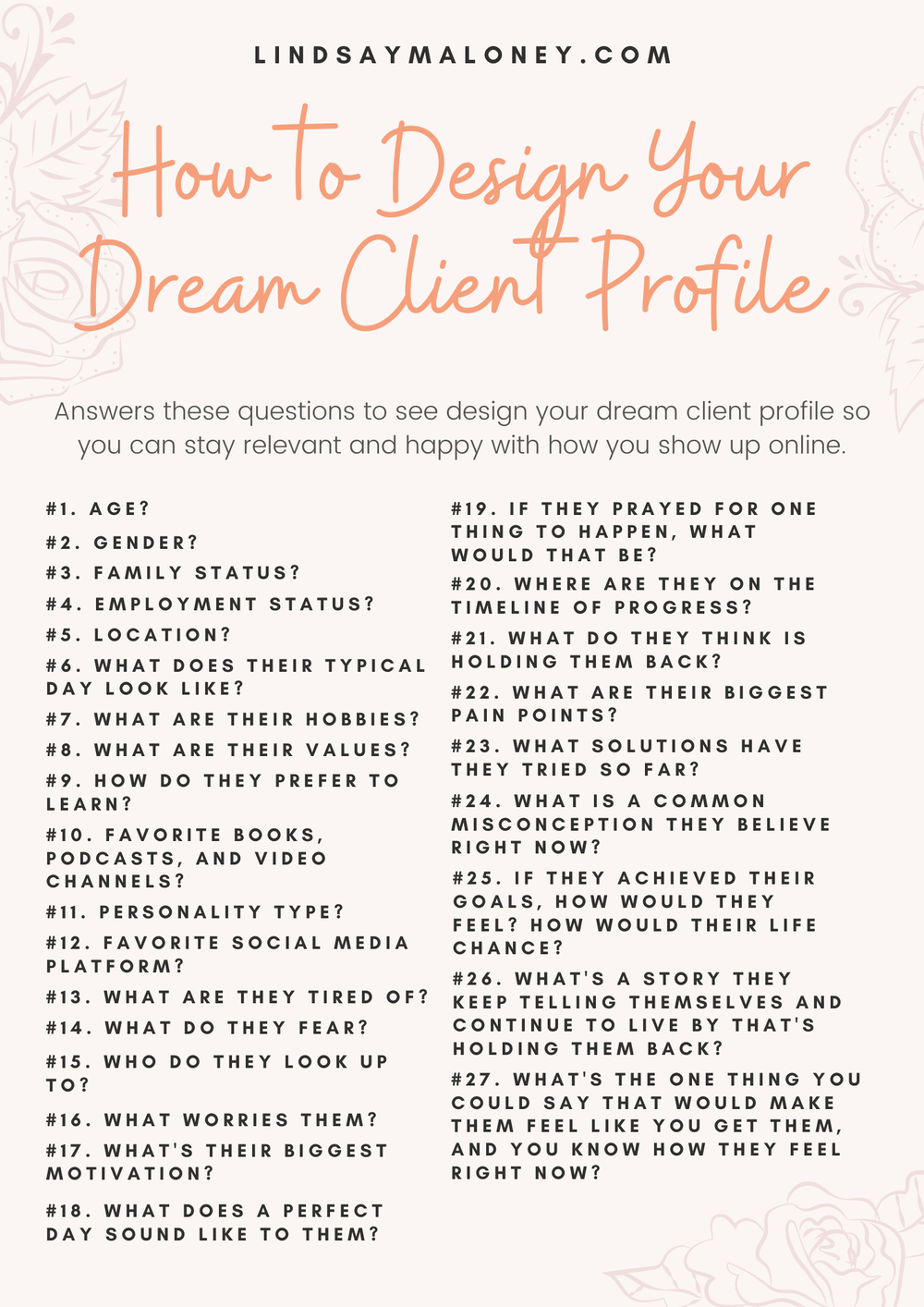 How to Design Your Dream Client Profile — lindsay maloney