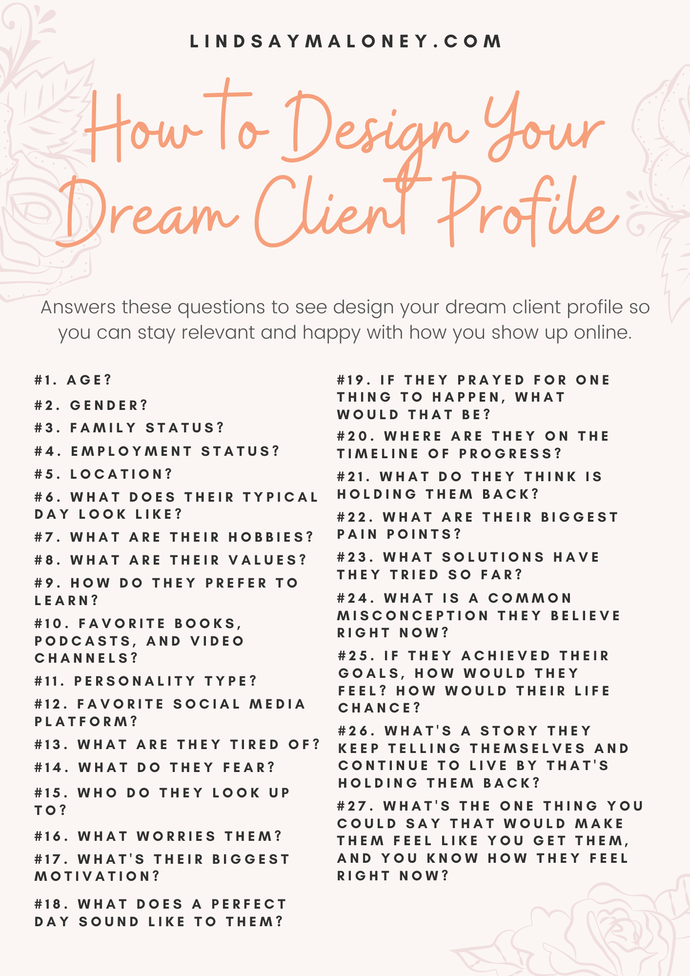 How to Design Your Dream Client Profile — lindsay maloney