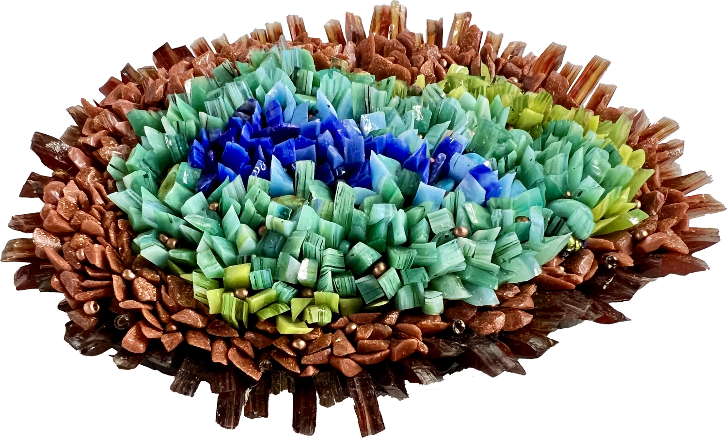 Copper Mosaic Wall Jewelry Geode — Dyanne Williams Mosaics